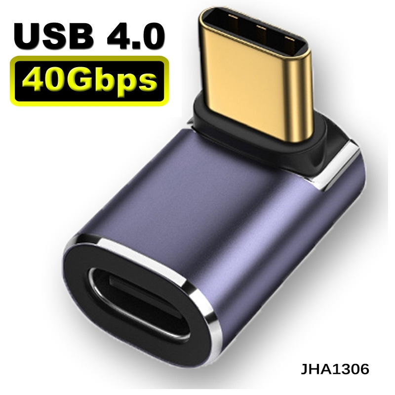 USB C Adapter 40Gbps, 3D Elbow USB C 90 Degree Adapter PD, Right Angle ...