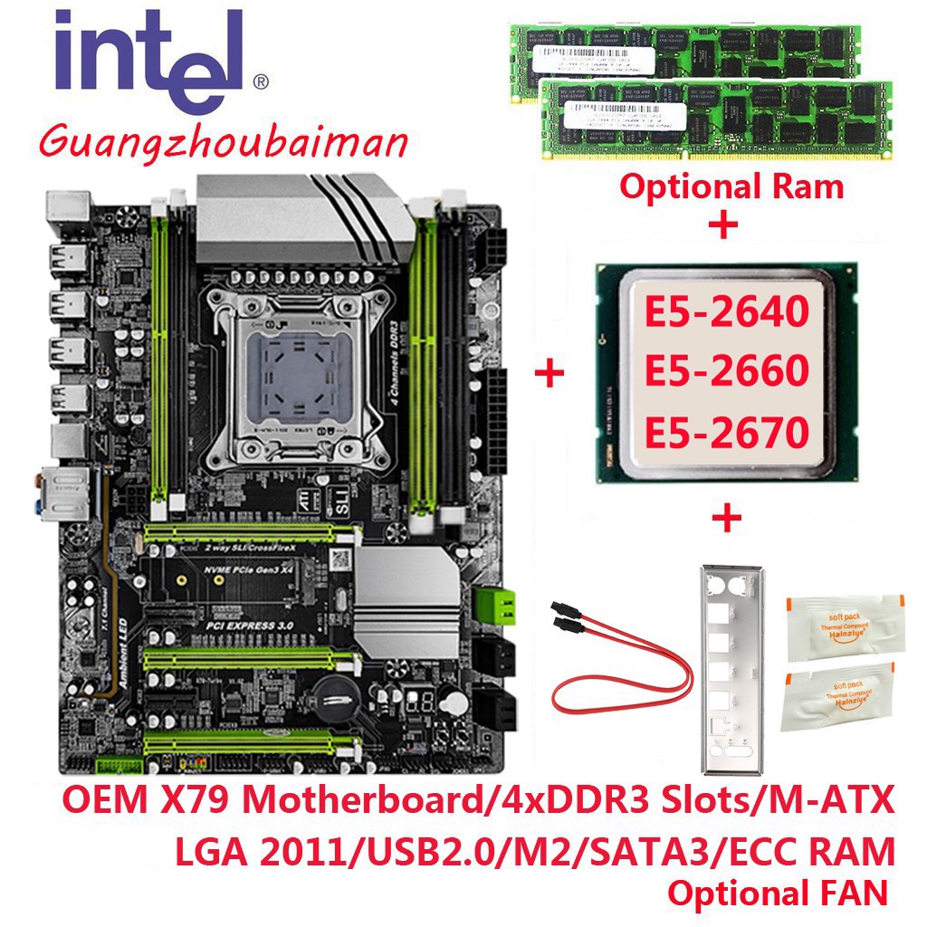 Intel Xeon E5-2650 E5-2660 E5-2670 E5-2680 E5-2690 E5-2689C2 CPU LGA2011 X79 - VIRIVI - ThaiPick