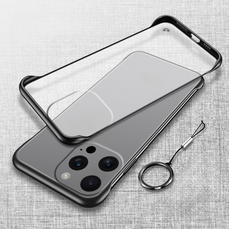 For iPhone 16 case Ultra Thin Frameless Case Matte Heat Ring For iPhone ...