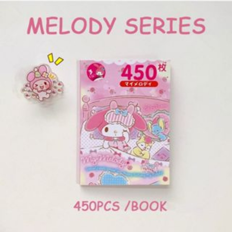 450 Pieces/set of Sanrio Stickers Kuromi Hello Kitty Sticker Book My ...