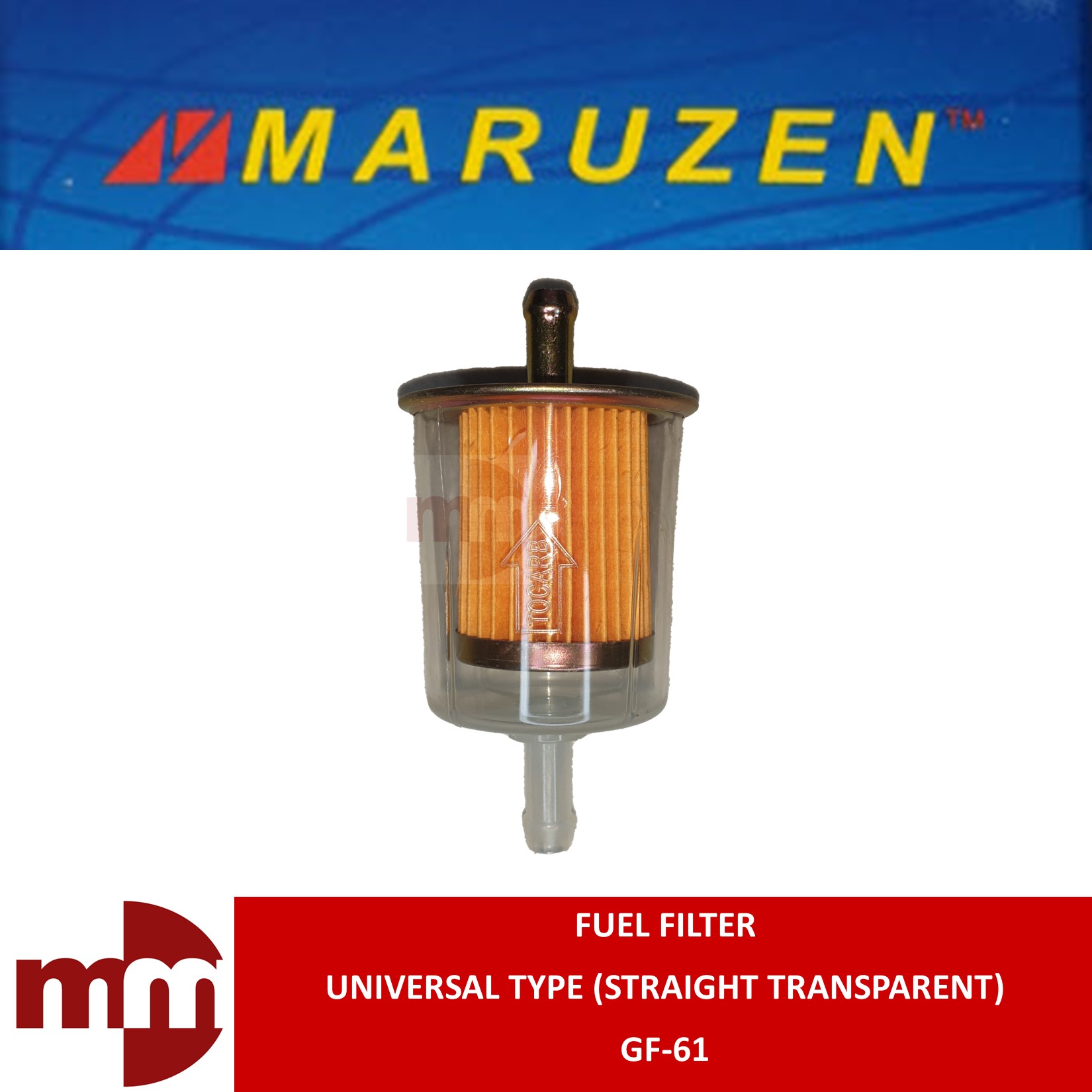 MARUZEN Fuel Filter UNIVERSAL TYPE STRAIGHT TRANSAPARENT GF-61 | Lazada PH