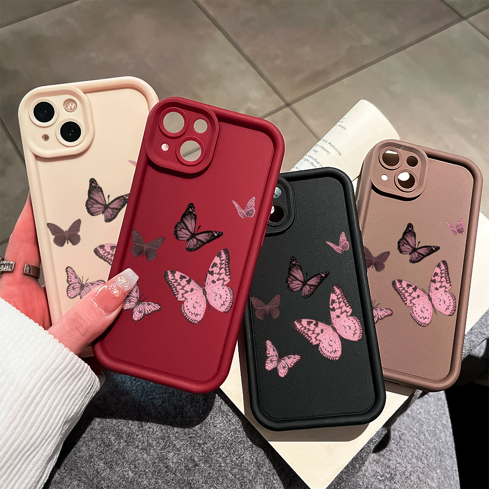 ZCSIBORUI for Samsung A24 4G Back Cover Cute Five Pink Butterfly ...
