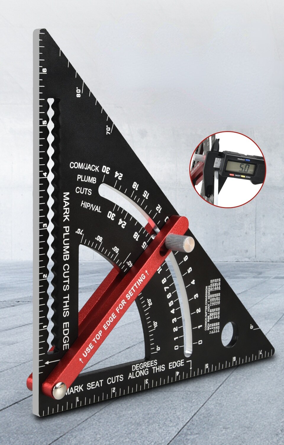 T Folding Triangle Squares Ruler Positioning Angle Woodworking Tool ...