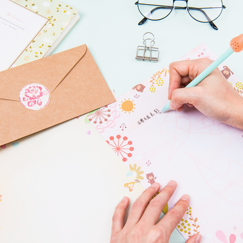 【Exclusive Offer】Romantic And Beautiful Flower Letter Paper A4 Retro ...