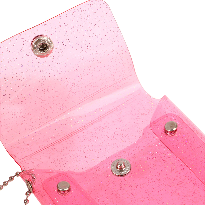 Fashion Glitter Transparent Coin Purse PVC Photo Card Wallet For Girls ...