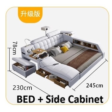 [Projector Bed & Built-In Speaker] Modern Tatami Projector Bed Frame ...