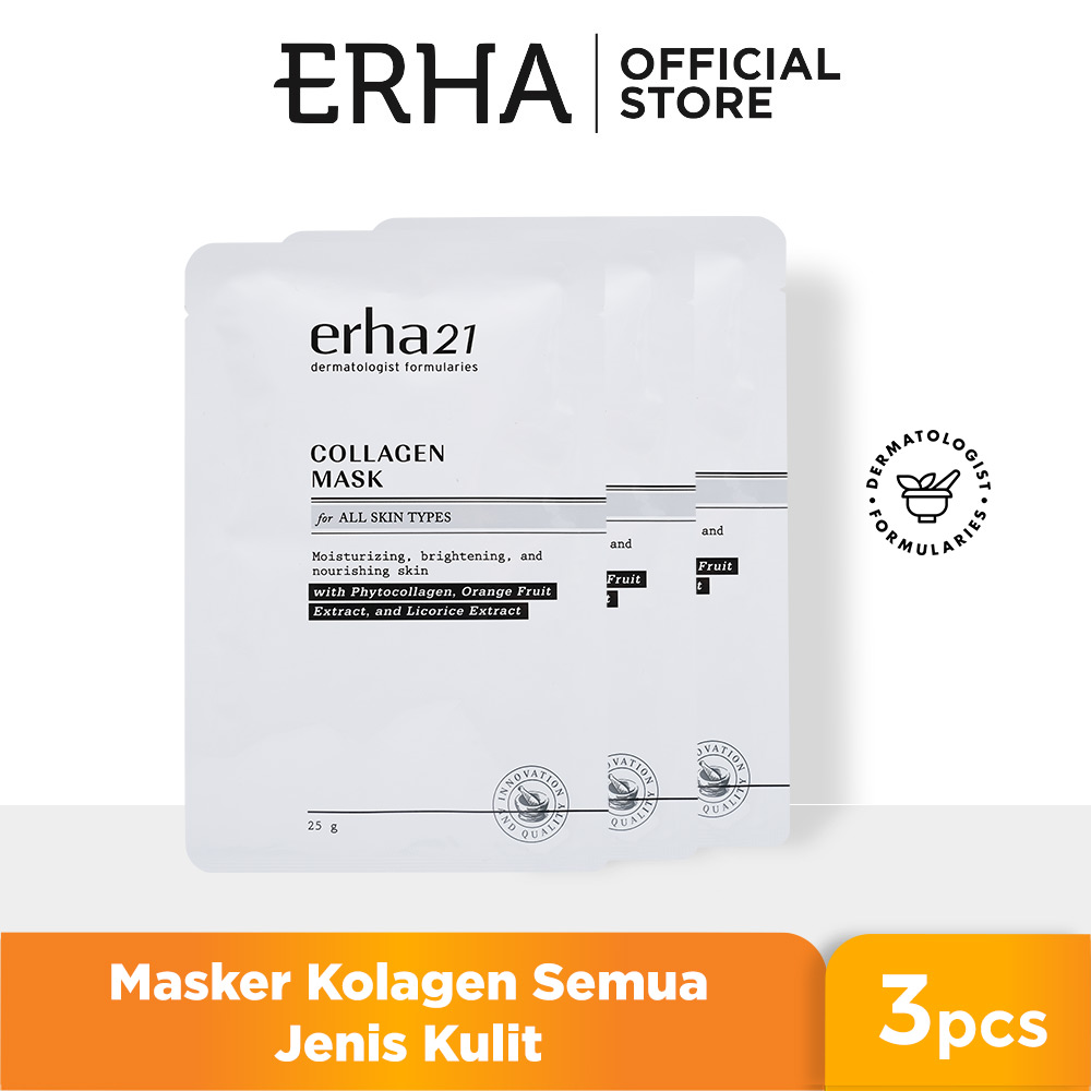 ERHA Collagen Mask 3 pcs - Masker Kolagen Anti Aging & Pencerah ...