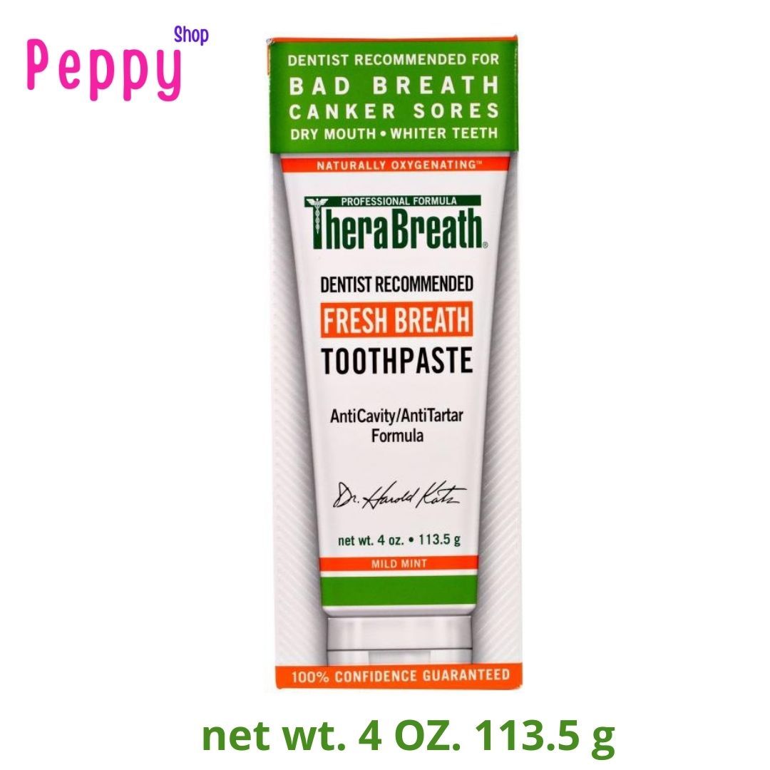 TheraBreath Fresh Breath Toothpaste Mild Mint Flavor (113.5 g) ยาสีฟัน ...