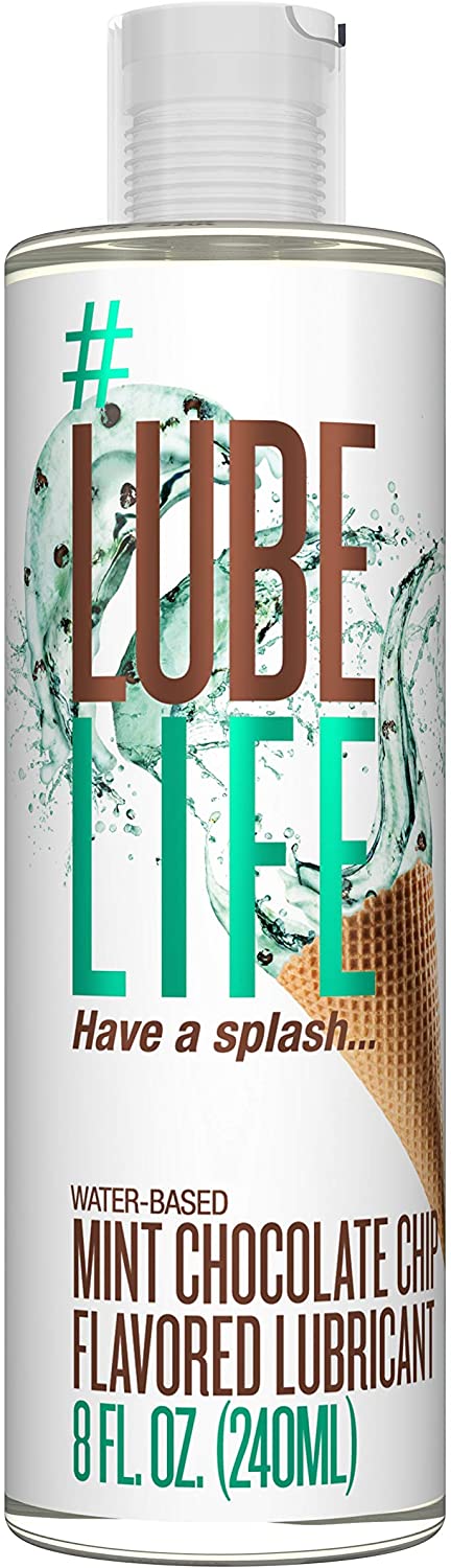 #LubeLife Water Based Mint Chocolate Chip Flavored Lubricant, 8 Ounce ...