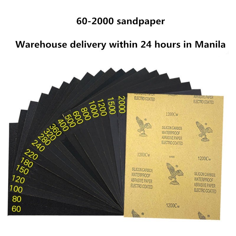 Sandpaper Waterproof Abrasive Sand Paper Liha Grit #60 - #2000 Abrasive ...