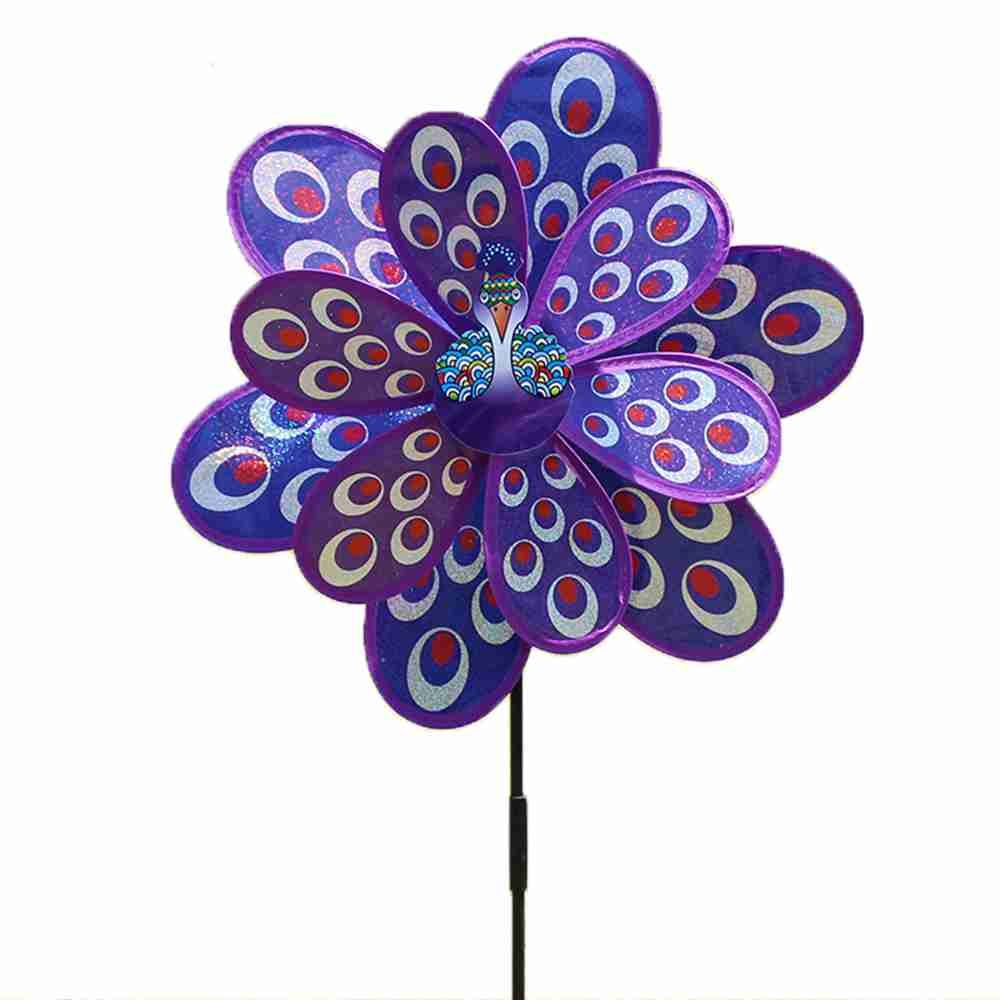 W3DD Outdoor Rotating Garden Decor Lawn Flower Wind turn Pea Wind ...