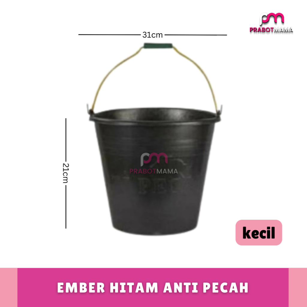 Ember Hitam Anti Pecah - PRABOTMAMA / Ember Plastik Hitam / Timba ...
