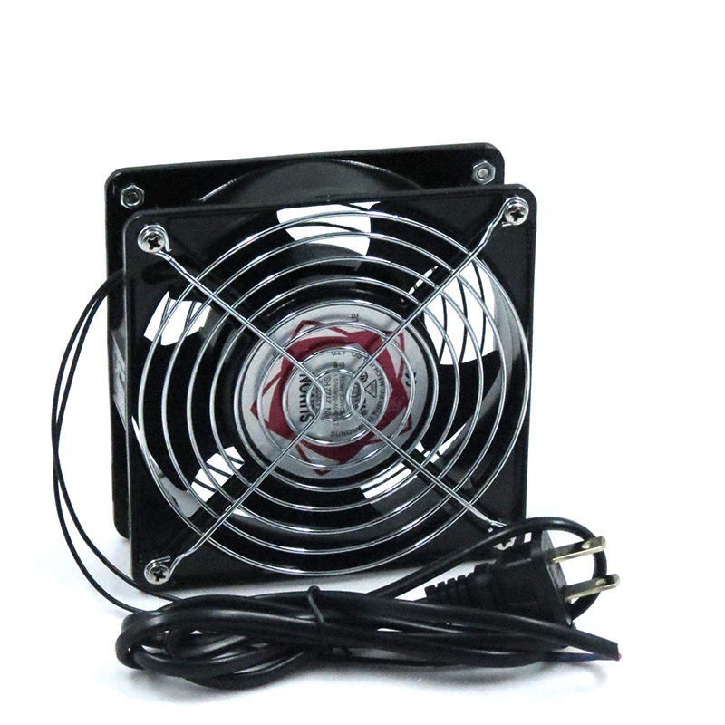 220V AC 120mm Blower Exhaust Cooling Fan 120x120x25mm Metal Blower Fan Incubator Fan Axial Fan ...