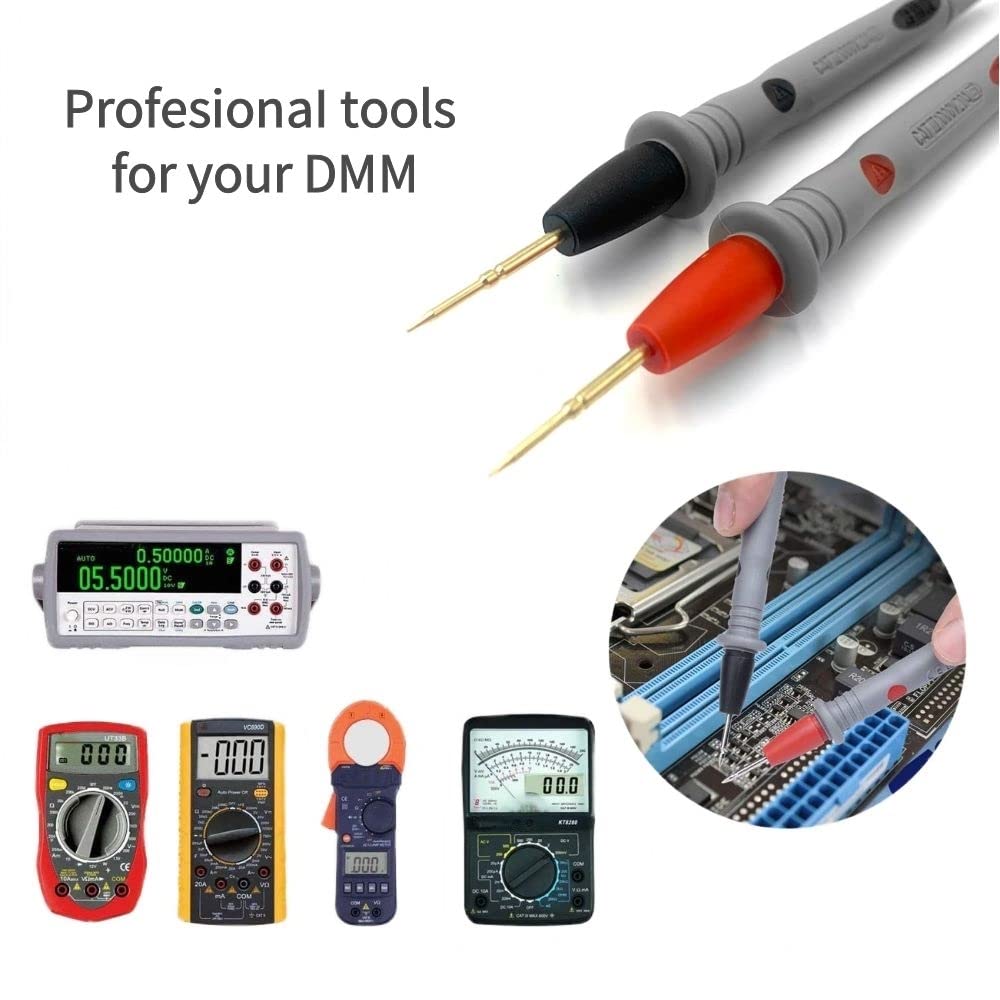 1000v 20a Multimeter Test Leads Probes Banana Plug Gold Digital ...