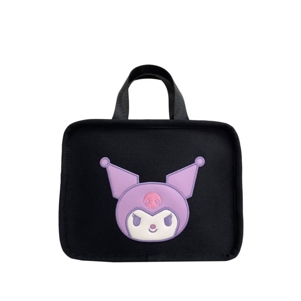 MSHNXA ปลาปลาปลา กระเป๋าซักล้าง Kuromi งานปัก Pochacoo กระเป๋าถือ ...
