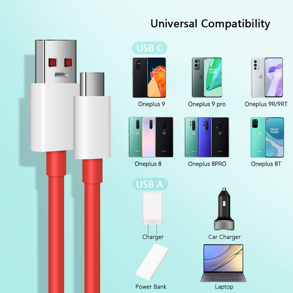 Aweisuan Hot Sale For Oneplus Cable Original Warp Dash Charge Cable 7A Fast Charge One Plus 10T ...
