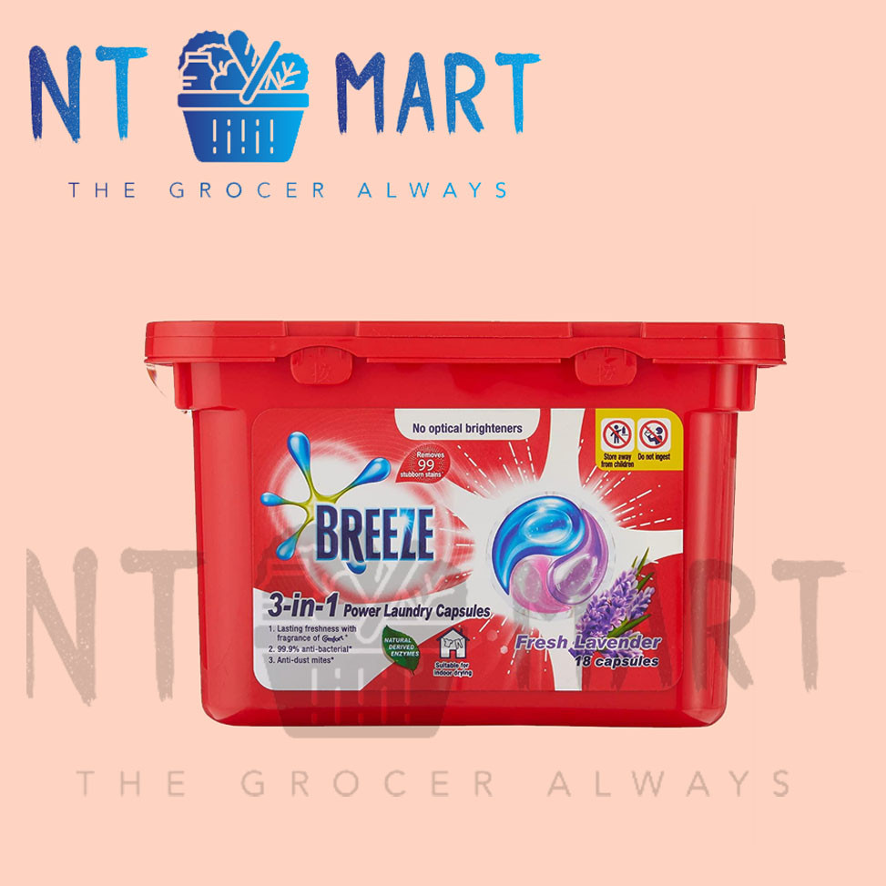 Breeze 3 in 1 Power Laundry Capsules 18's | Lazada