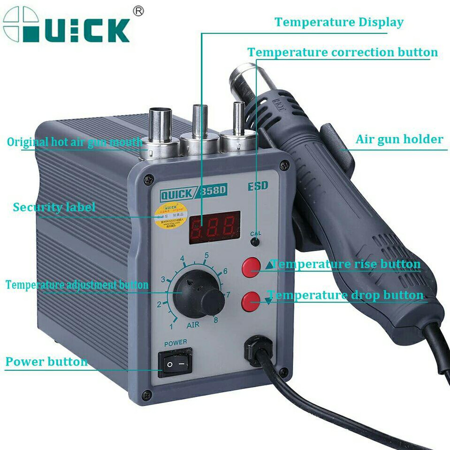 Solder Uap / Blower QUICK 858D ORYGINAL 100% ORYGINAL | Lazada Indonesia