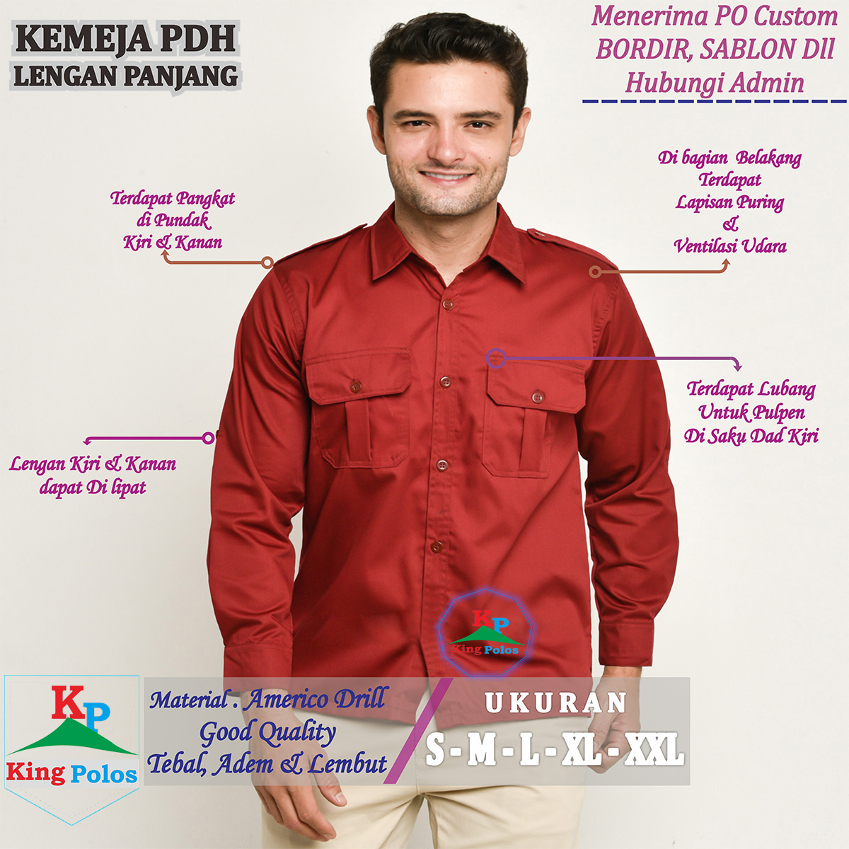 KEMEJA FORMAL PDH/PNS/ASN/PILOT/SATPAM Warna TOSCA | KEMEJA KERJA ...