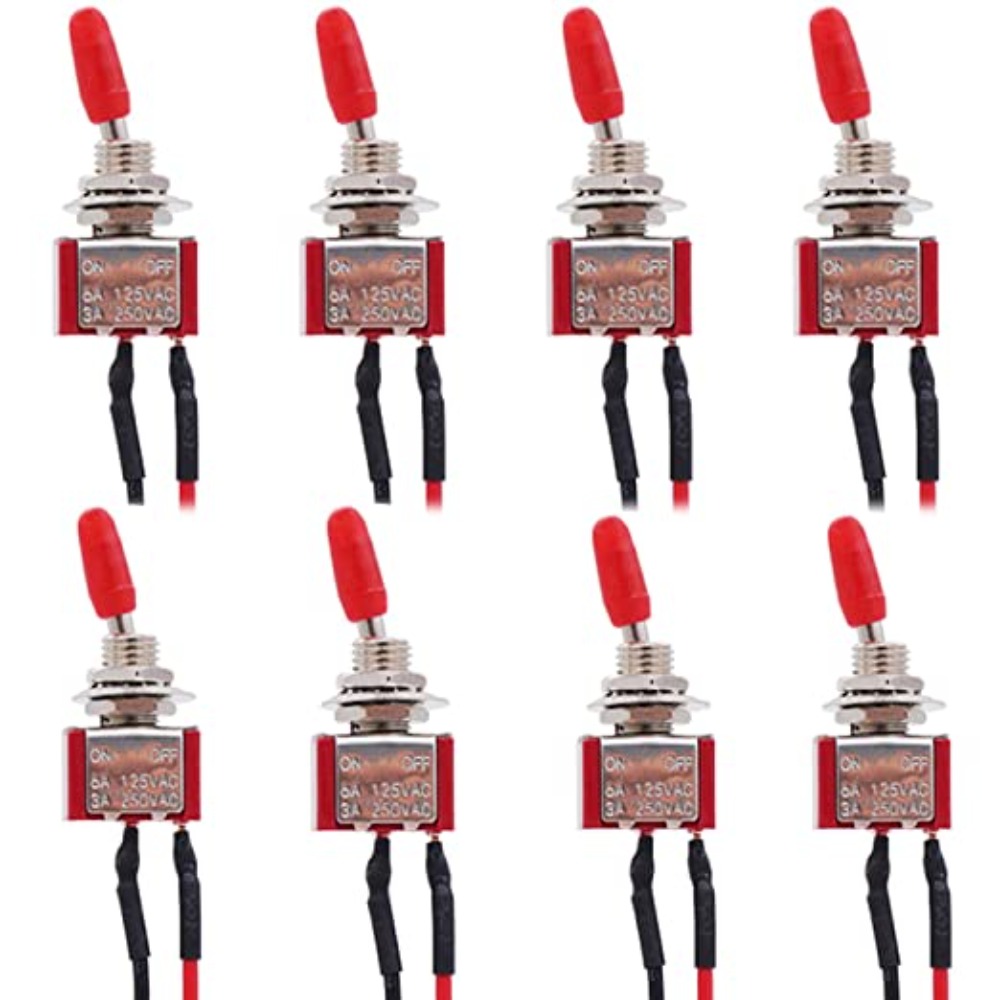 1/8Pcs Switch 2 Position 2 Pins Miniature Toggle Switch MTS-101 SPST ...