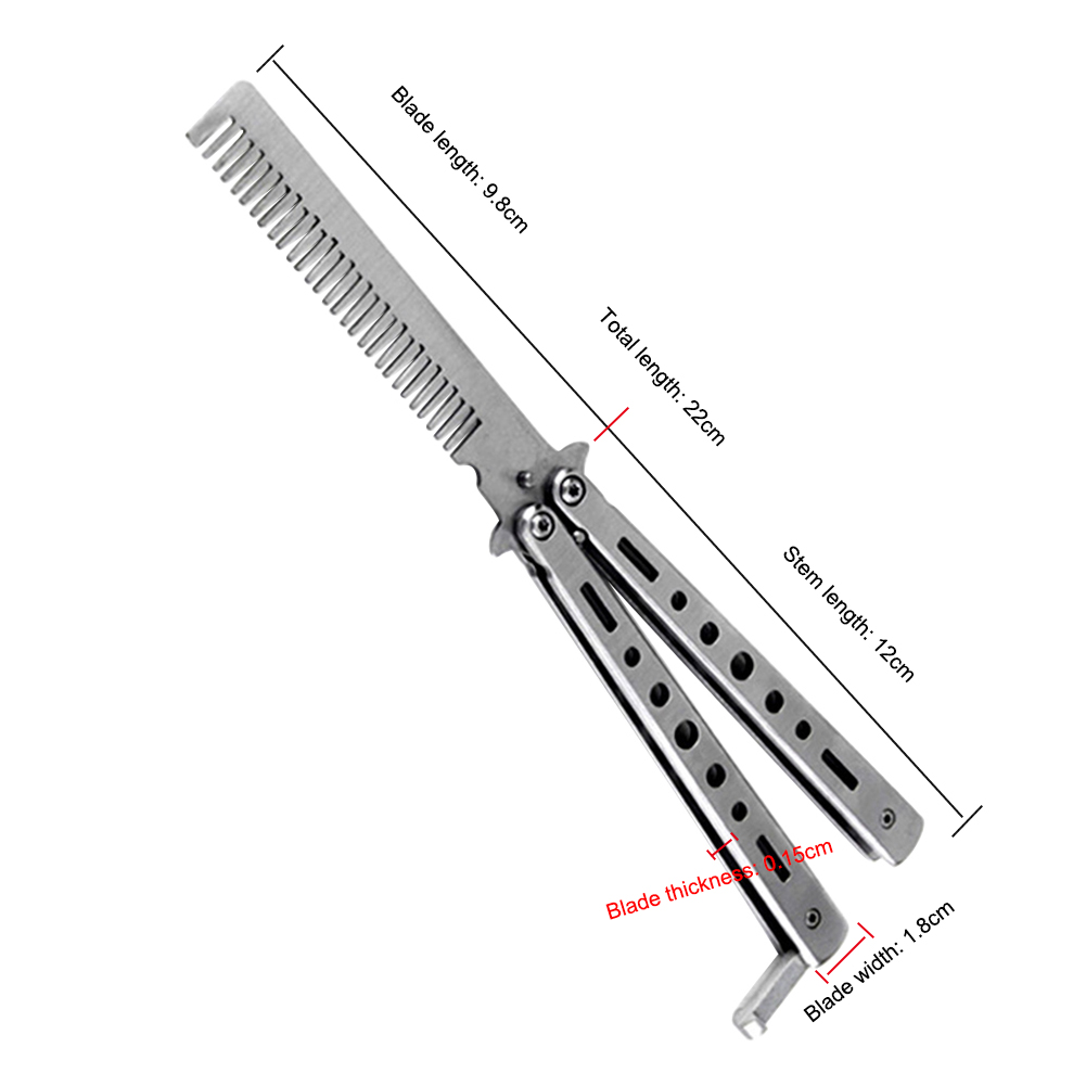 Stainless Steel Butterfly Edge Portable Dull Blade Training Practice ...