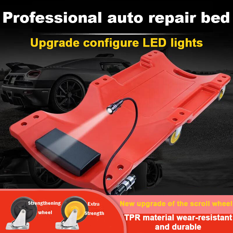 Car Repair Lying Board 40" Repair Station With LED Light Thickened Auto ...