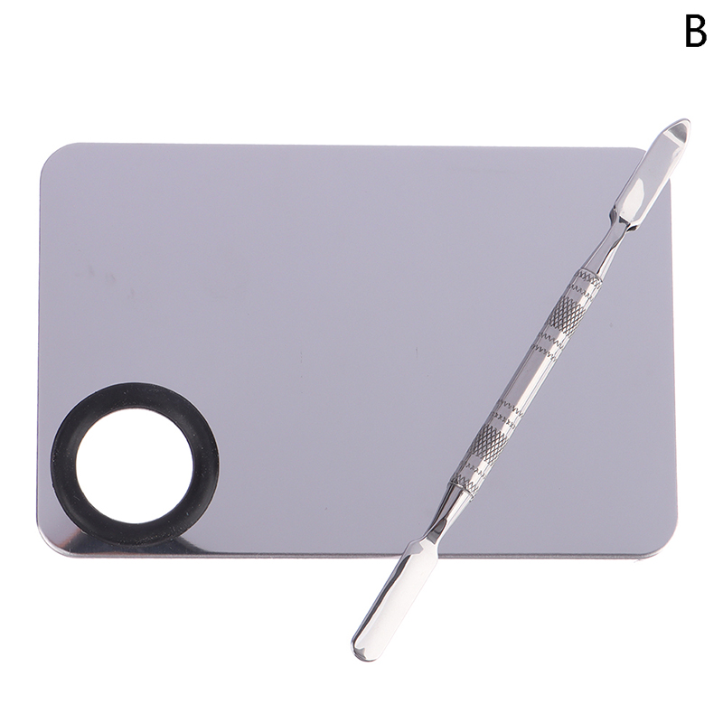 Stainless Steel Makeup Mixer Nail Art Polish Mixing Plate Foundation ...