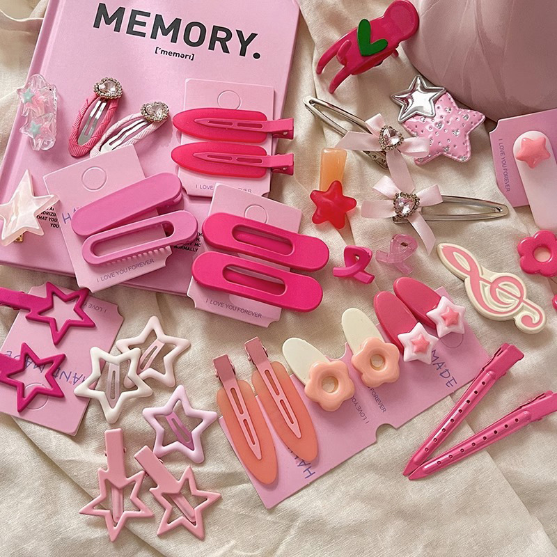 Pink Hairpin Cute Hairpins Hair Clip For Girl Star Hairpin BB Barrettes ...