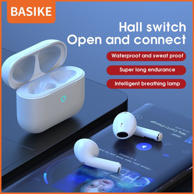【ส่งจากไทย⚡️】BASIKE หูฟัง บลูทูธ Bluetooth Earphone หูฟัง ไร้สายหูง หู ...