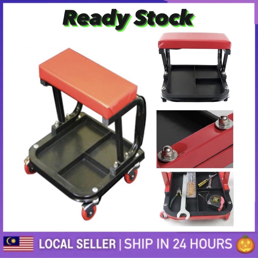 Rolling Creeper Seat Mechanic Workshop Stool Chair Repair Tools Car ...