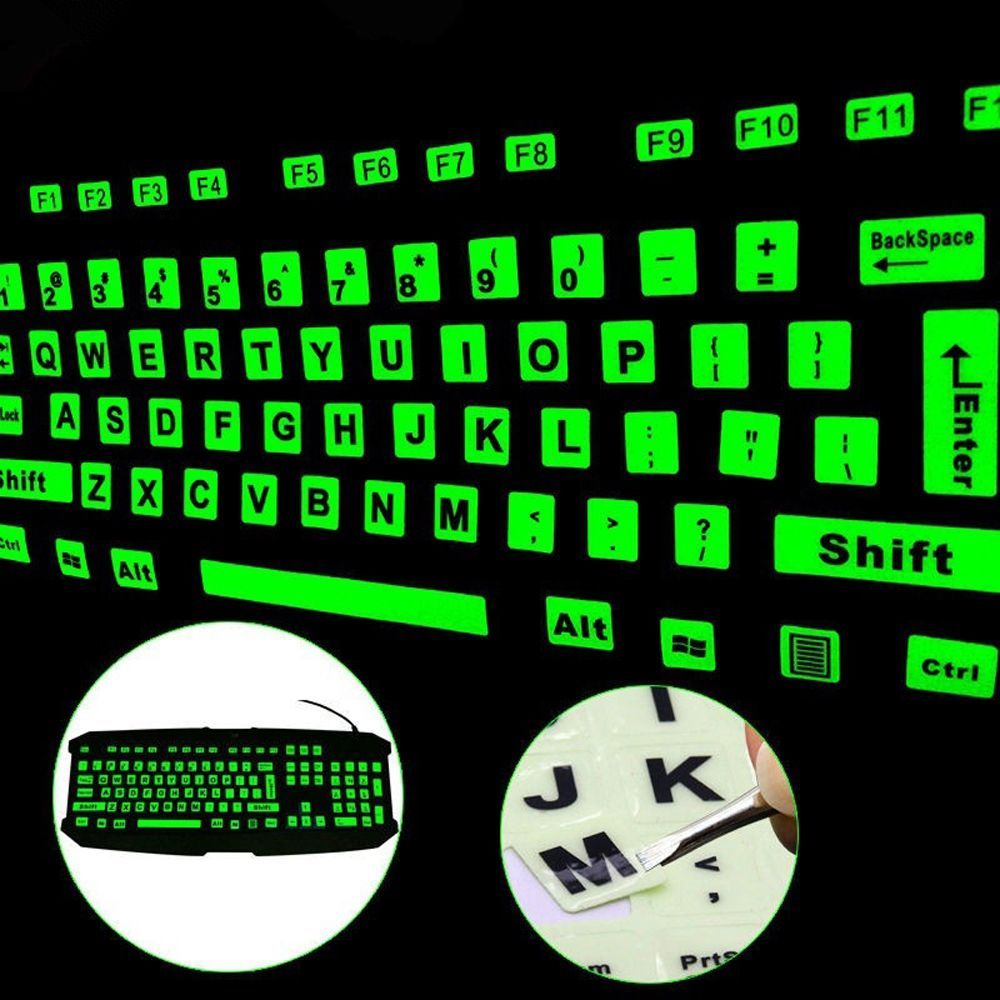General Standard Glow In The Dark PC Laptop English Fluorescent ...