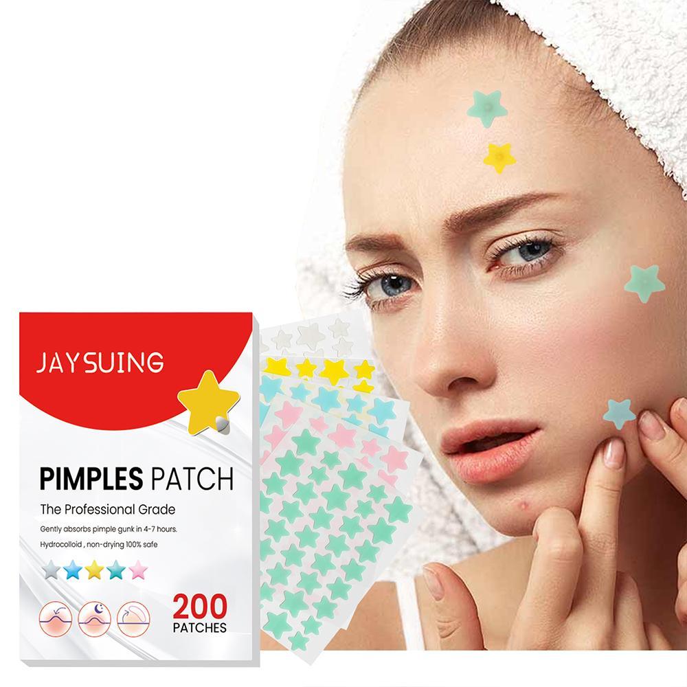 NEW fashion 200 Counts Colorful Hydrocolloid Cute Star Shaped Acne ...