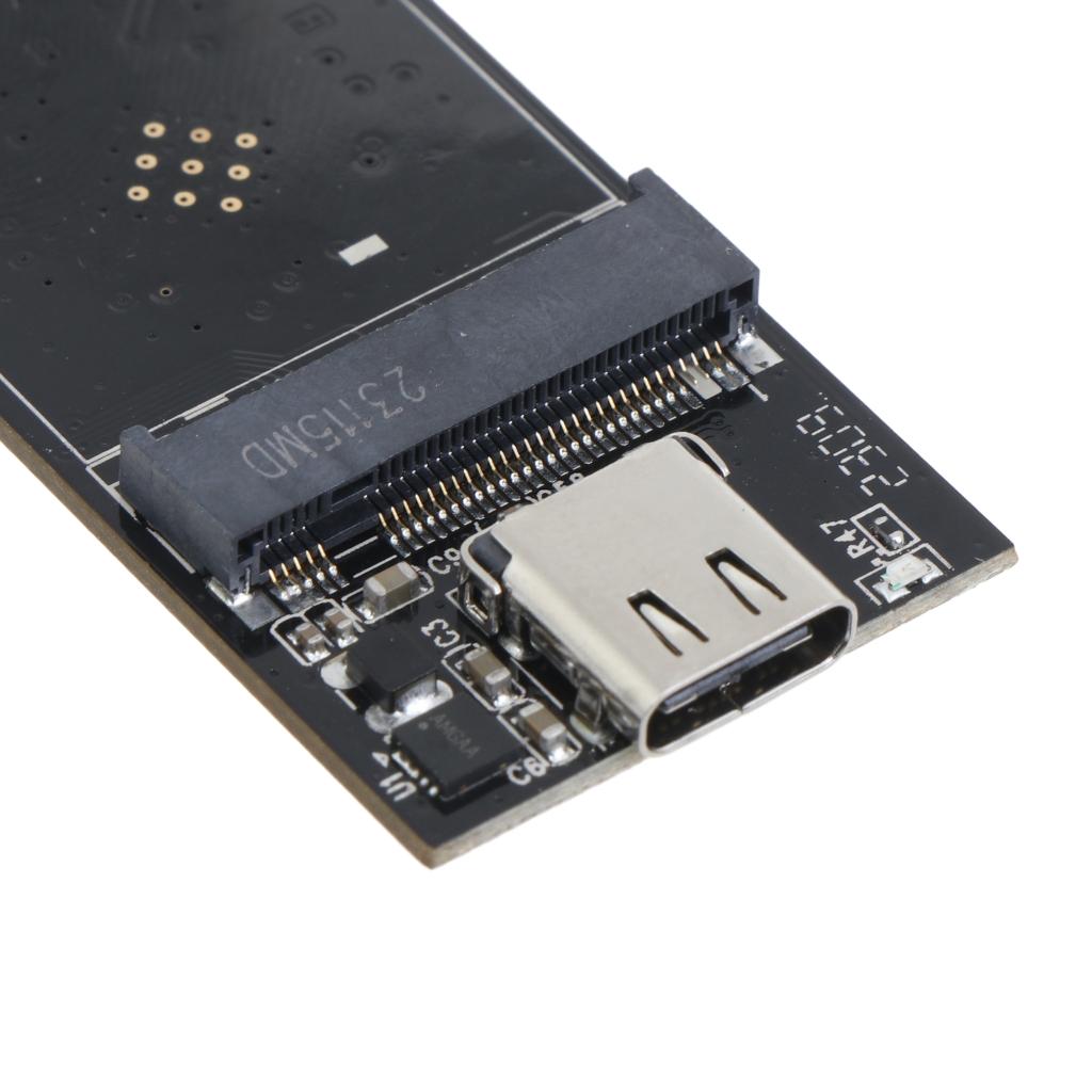 2 in 1 M.2 SATA NVME SSD to USB3.1 Adapter Card Support NVME M-Key BM ...