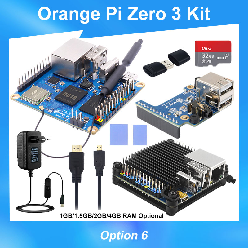 [ 3C]Orange Pi Zero 3 4GB 2GB 1GB 1.5GB RAM Allwinner H618 64-bit 16MB ...
