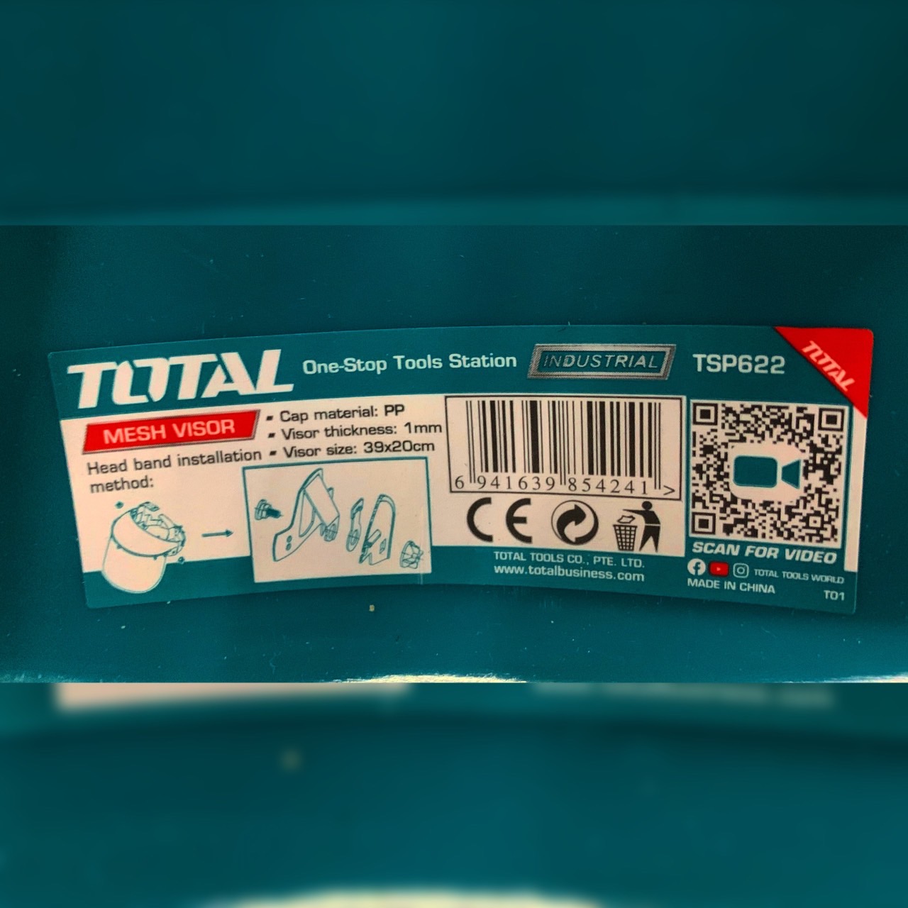 TOTAL หมวกกันสะเก็ด รุ่น TSP622 แบบตาข่าย (Mesh Visor) ปรับขนาดได้ ตัด ...