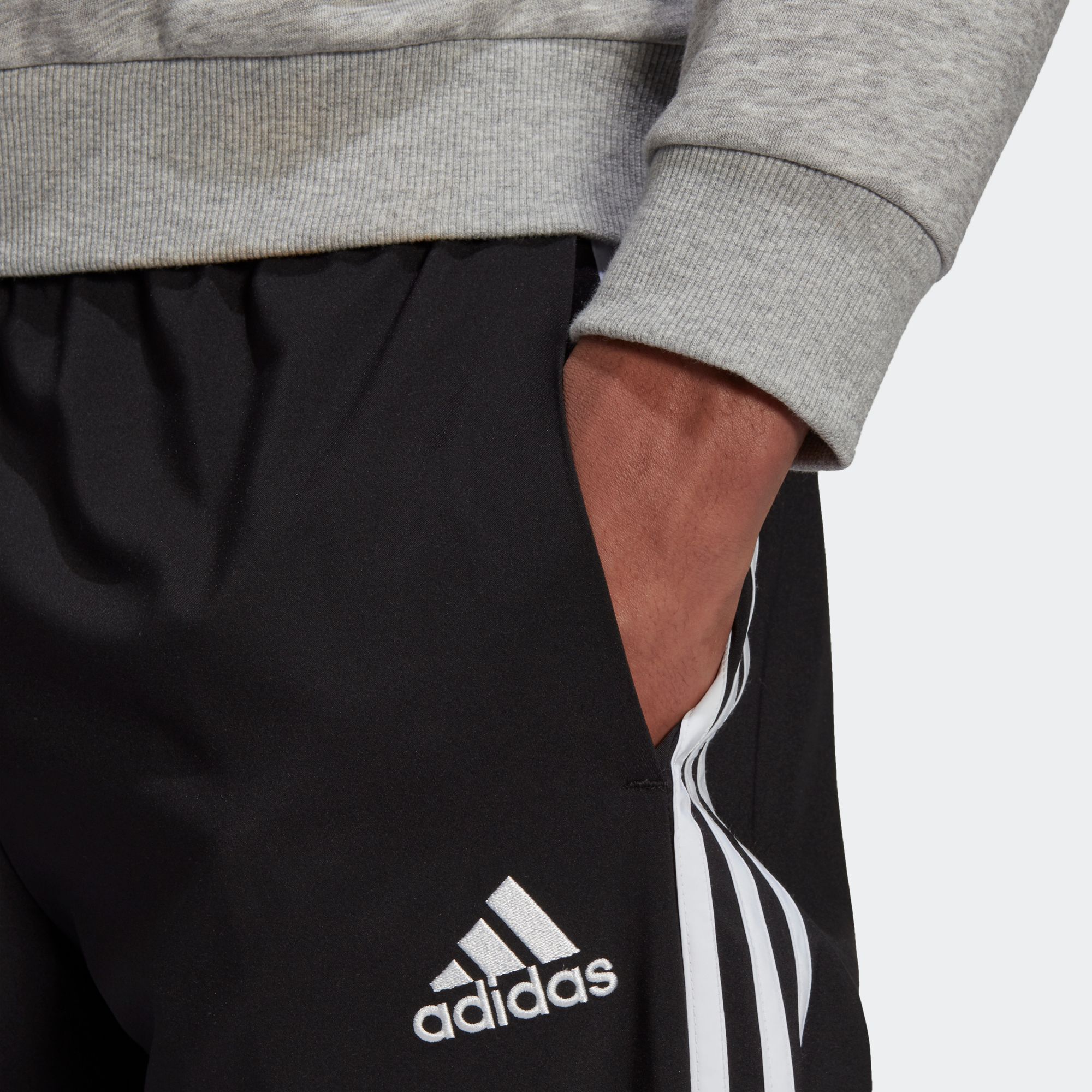 adidas กางเกงขายาว AEROREADY Essentials Elastic Cuff 3-Stripes ผู้ชาย ...