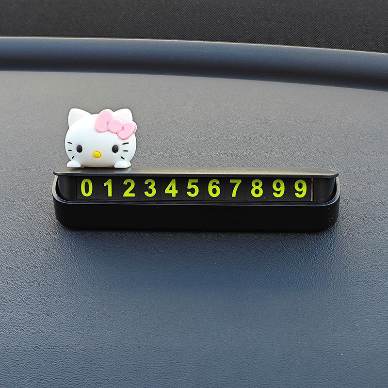 Sanrio Car Parking Sign Hidden Temporary License Plate Cute Hello Kitty ...
