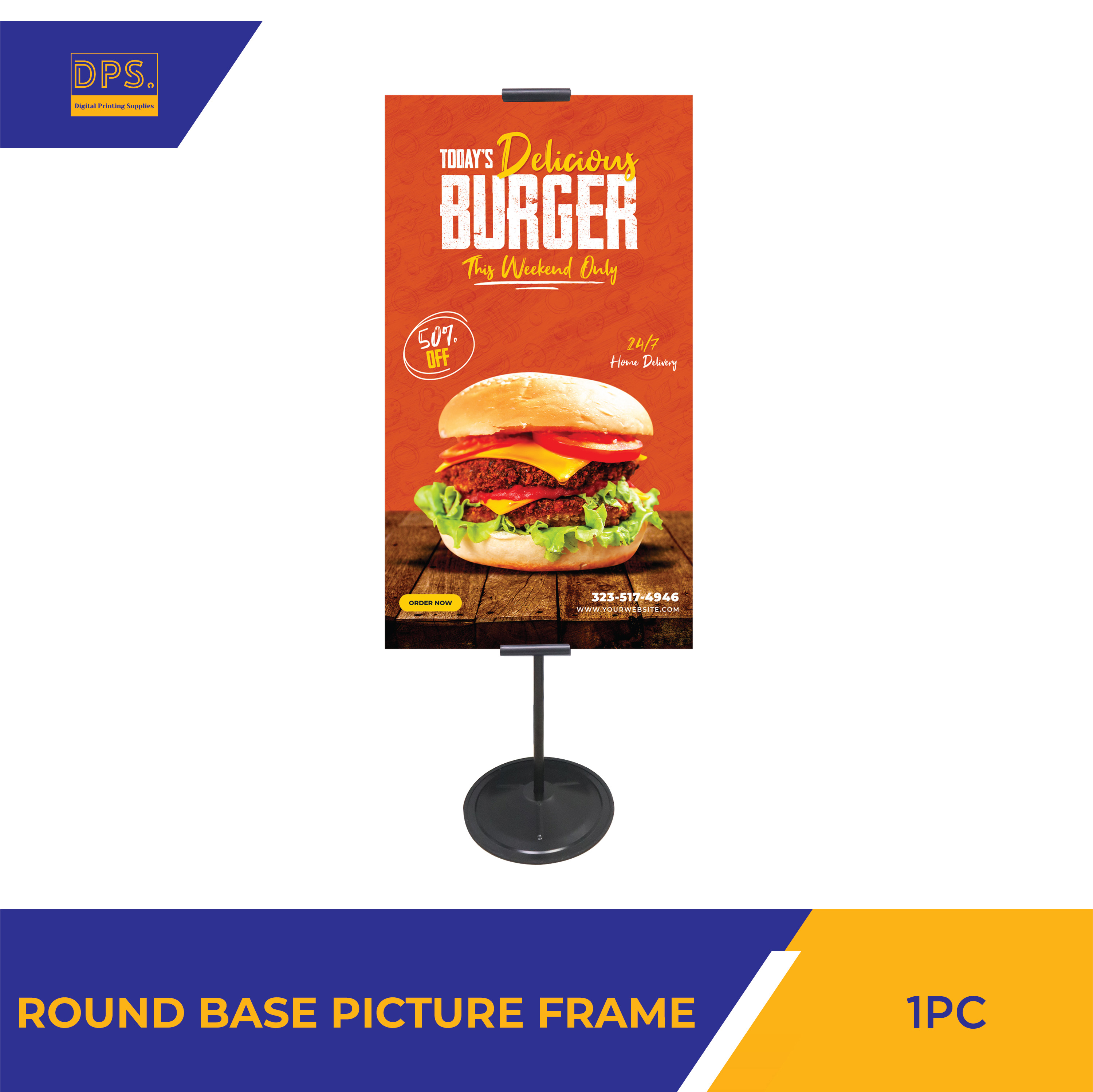 DPS Round Base Banner Stand Picture Frame 15.24cm x 243cm | Lazada PH