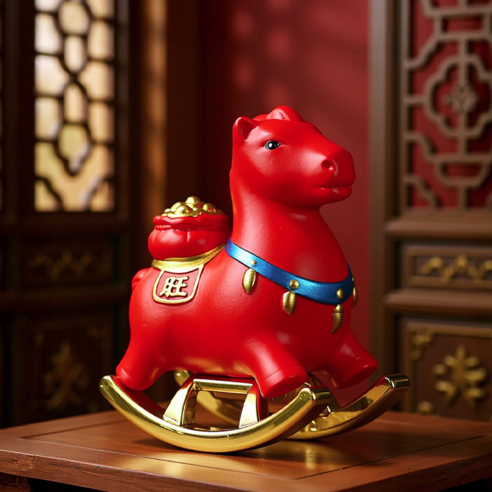 Cute Resin Year of The Horse Zodiac Ornament with Blessing Word ...