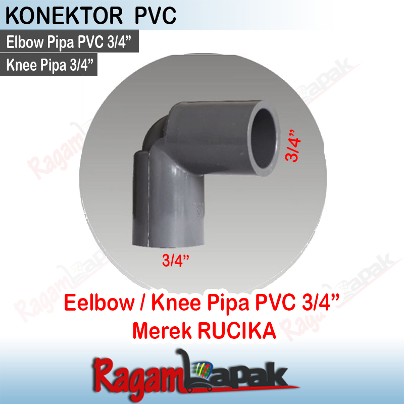 ELBOW PVC 3/4" FITTING PIPA PVC MERK RUCIKA | ELBOW PVC AW 3/4 ...