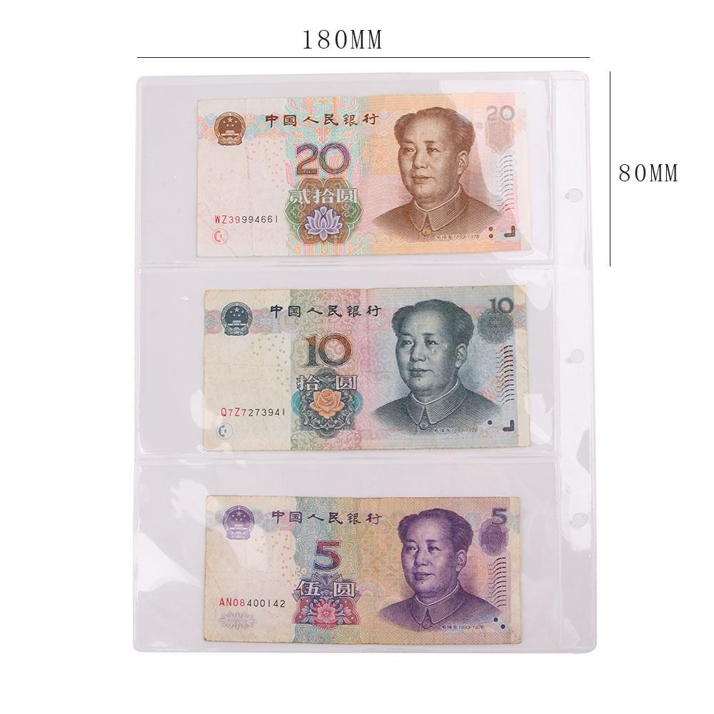 PVC Leaf Sheet Bills Holder Album Accessory Money Storage Collectors ...