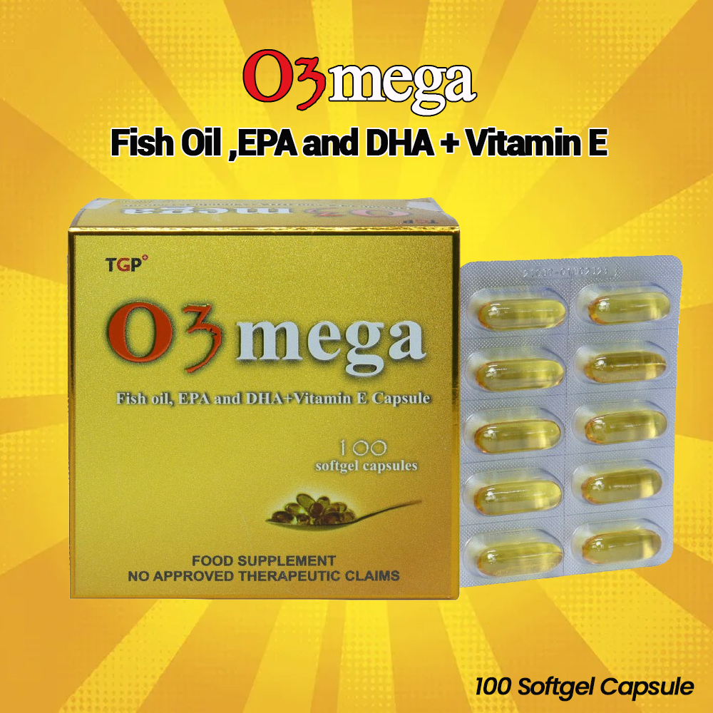 1 Box Omega Fish Oil Capsule 60mg O3MEGA 1 Box (100 Softgel Capsules ...