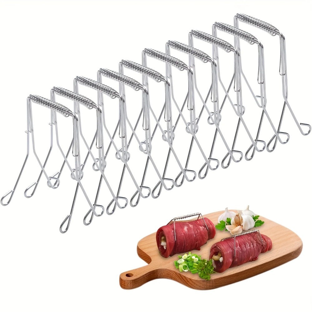 10 Pieces Pancake Clip Heavy Duty Stainless Steel Leafy Vegetable Clamp ...