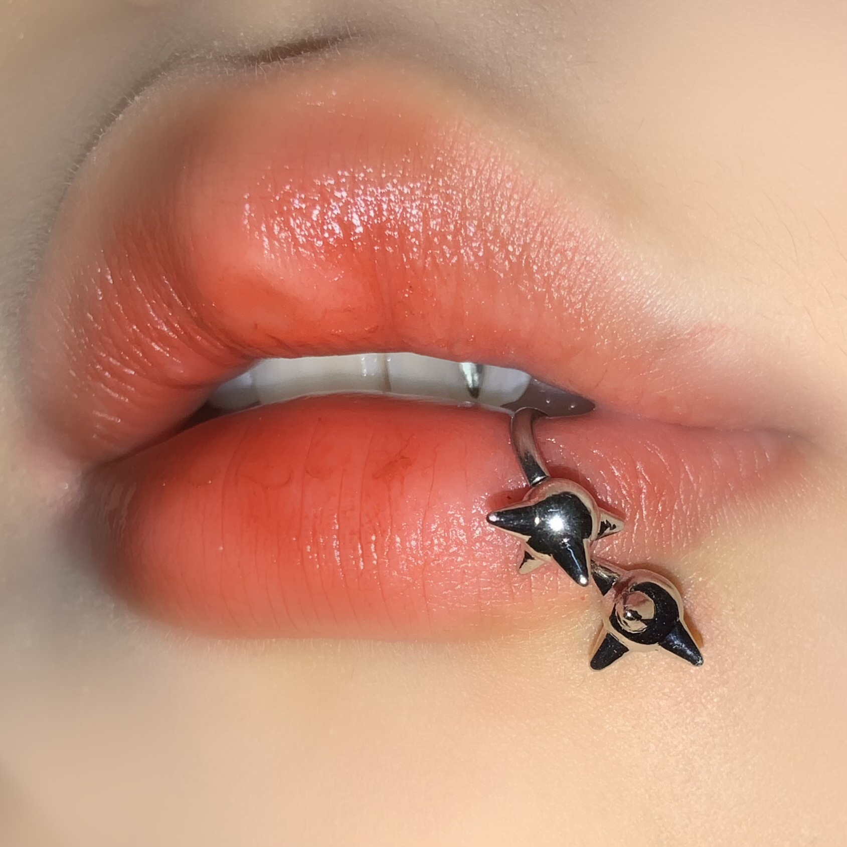 【Top Picks】Akers Metal Spike Ball Lip Ring Lip Nail Ear Bone Nail ...
