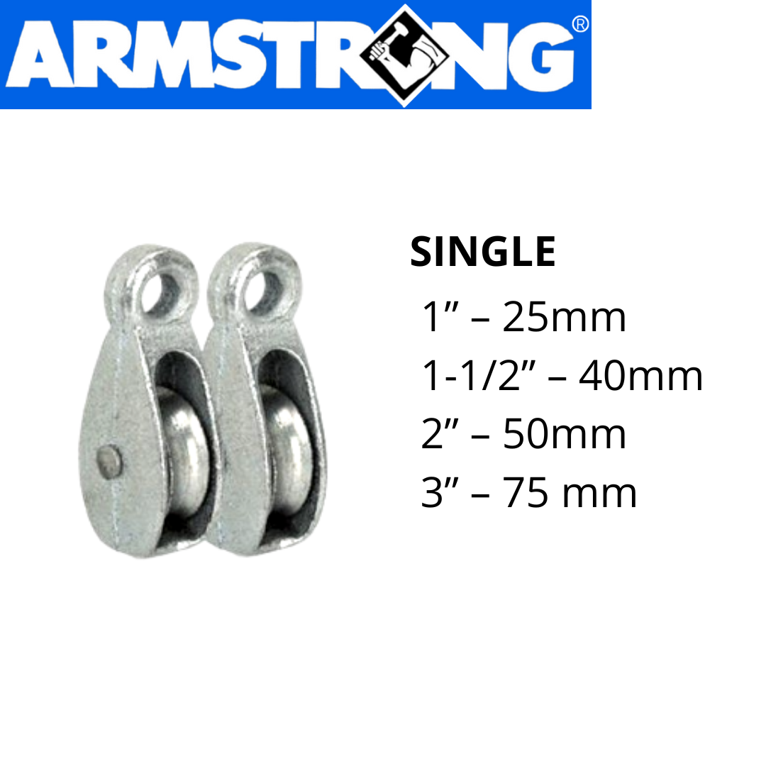 ARMSTRONG Heavy Duty Galvanized Tackle Pulley SINGLE/ DOUBLE (RANDOM ...