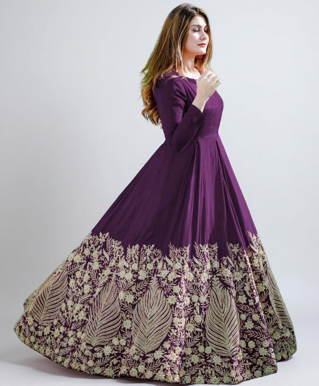 New Arrival Chiffon Designer Maxi – Stitched Long Dress for Women ...