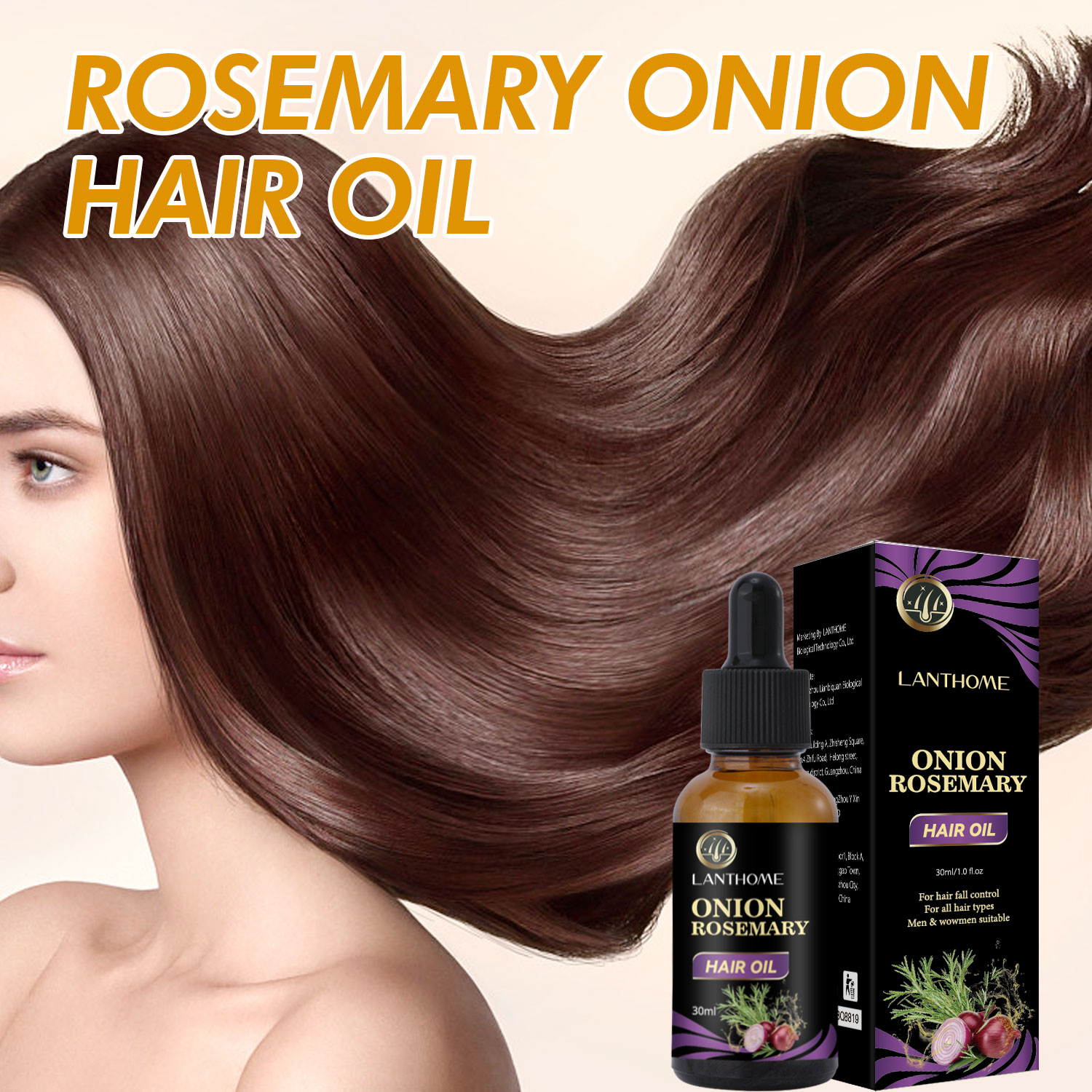 Rosemary Onion Hair Growth Serum Oil for Fast Hair Growth Man Women ...