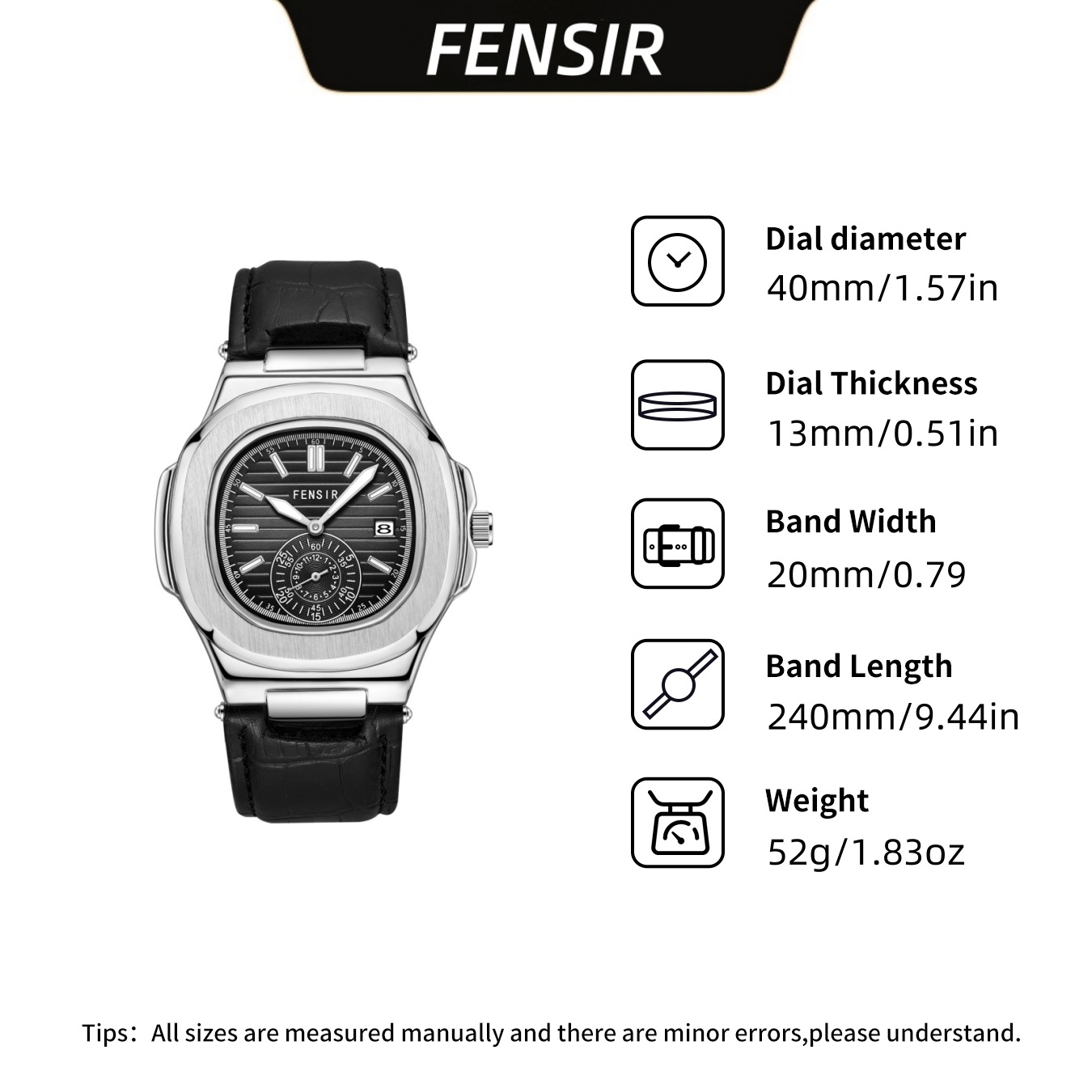 FENSIR men's watch Nautilus belt cross-border luminous watch men's ...