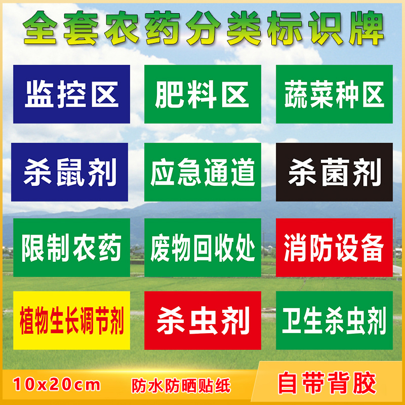 Pesticide classification signs, signs, regional signs, zoning signs ...