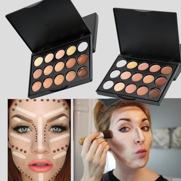 VERONNI แฟชั่น15สีคอนซีลเลอร์ Palette ใบหน้าครีมมืออาชีพกันน้ำครีม ...